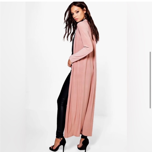 Boohoo | Jackets & Coats | Boohoo Sophia Slinky Maxi Duster ...